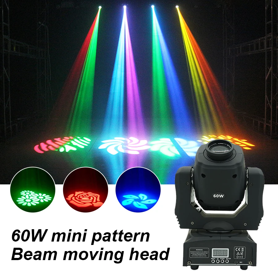 LED Light 60W Moving Head Stage Lighting Spot Gobo/Pattern Music ...