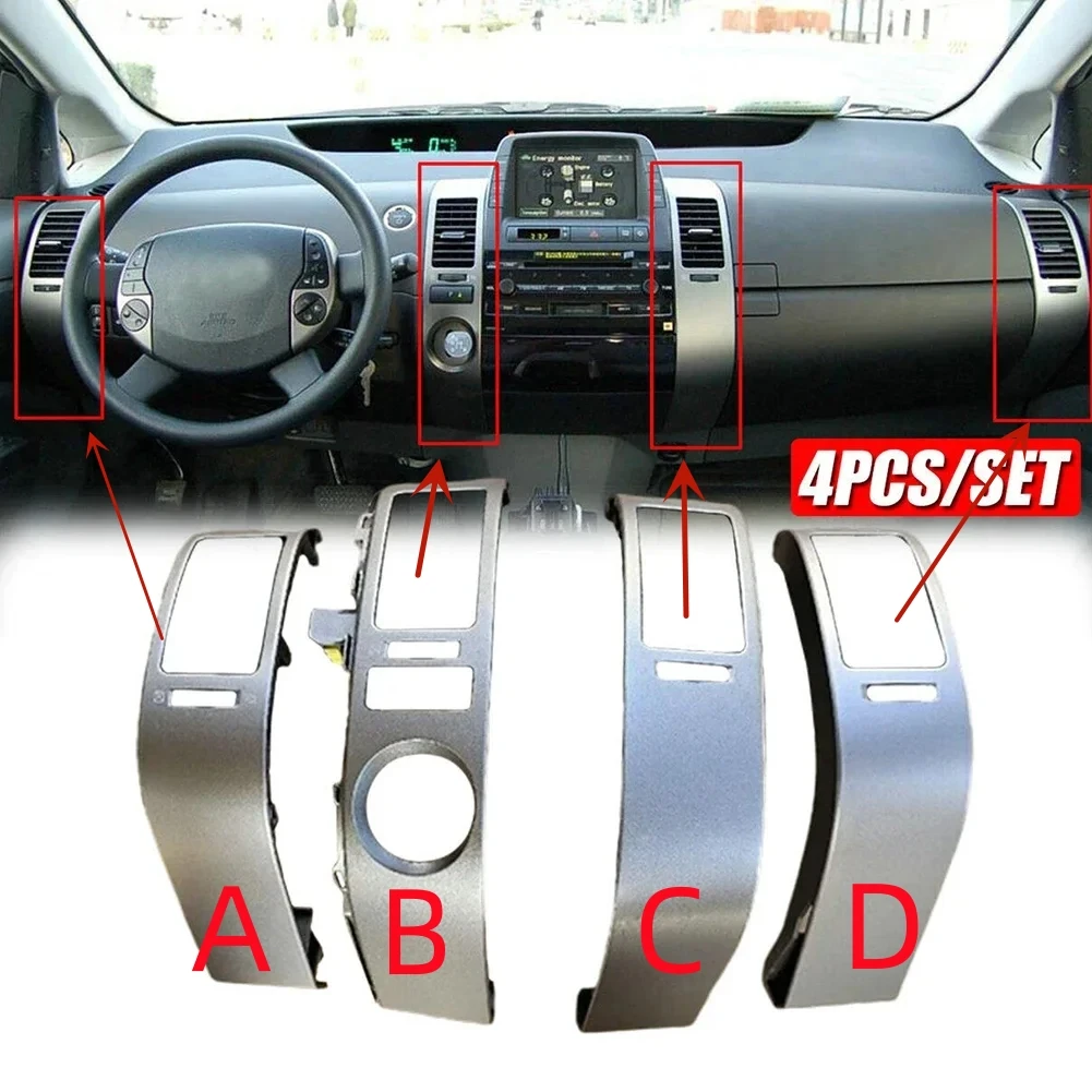 1/4pcs Left Right Center Inner A/C Dash Air Vent Cover Trim For Toyota ...