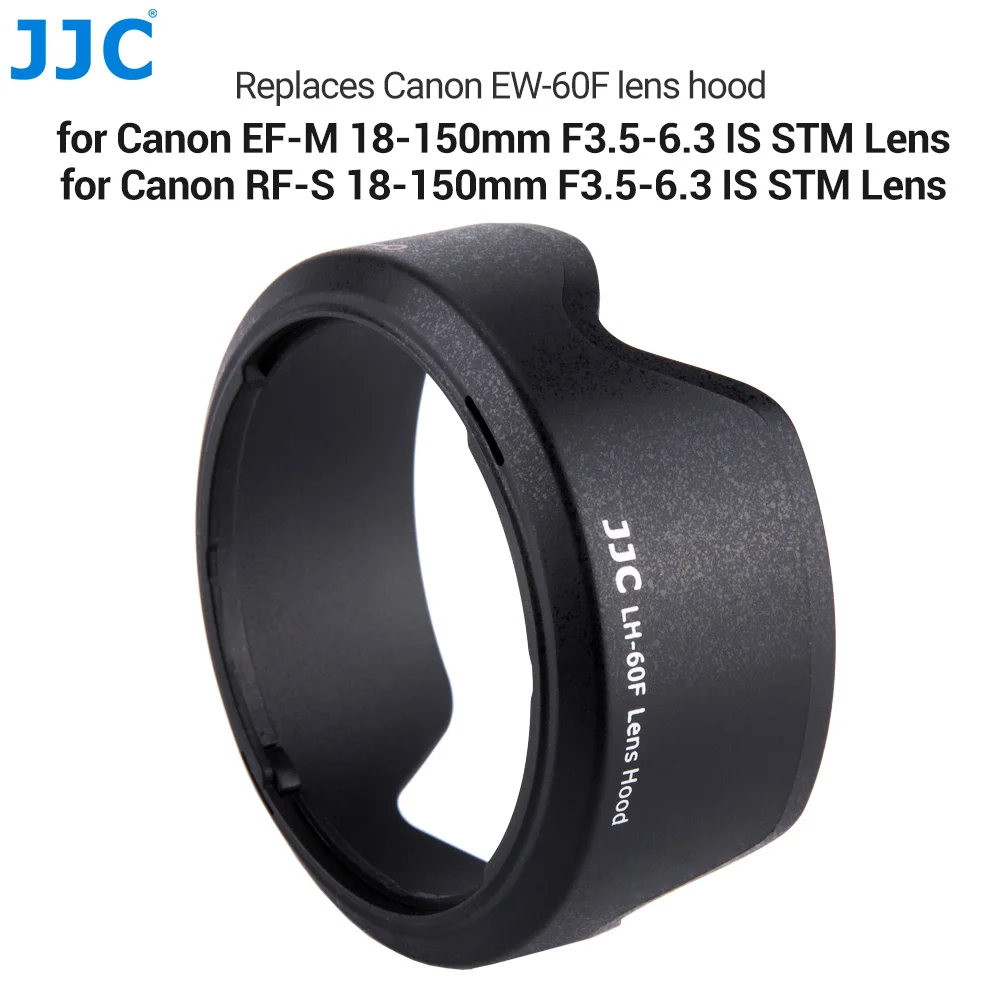 JJC parasol de lente de EW 60F para cámara Canon, accesorio para Canon EF M 18 150mm F3.5 6.3 IS ...