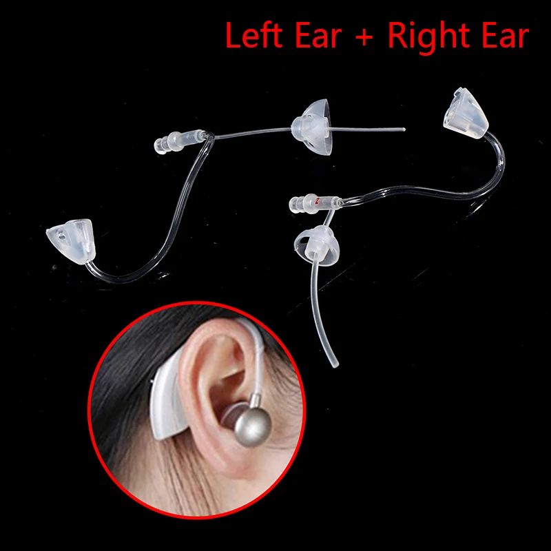 2Pcs-Left-Right-Ear-Hearing-Aid-Replacement-Tube-Earphone-Hearing ...