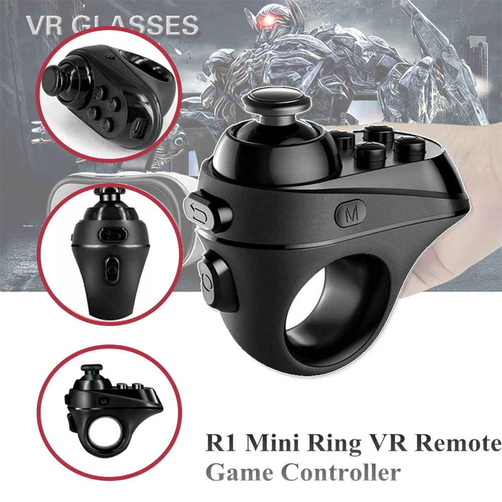 R1 미니 링 무선 Vr 원격 게임 컨트롤러 충전식 블루투스 40 게임 조이스틱 게임 패드 안드로이드 3d 안경게임 패드