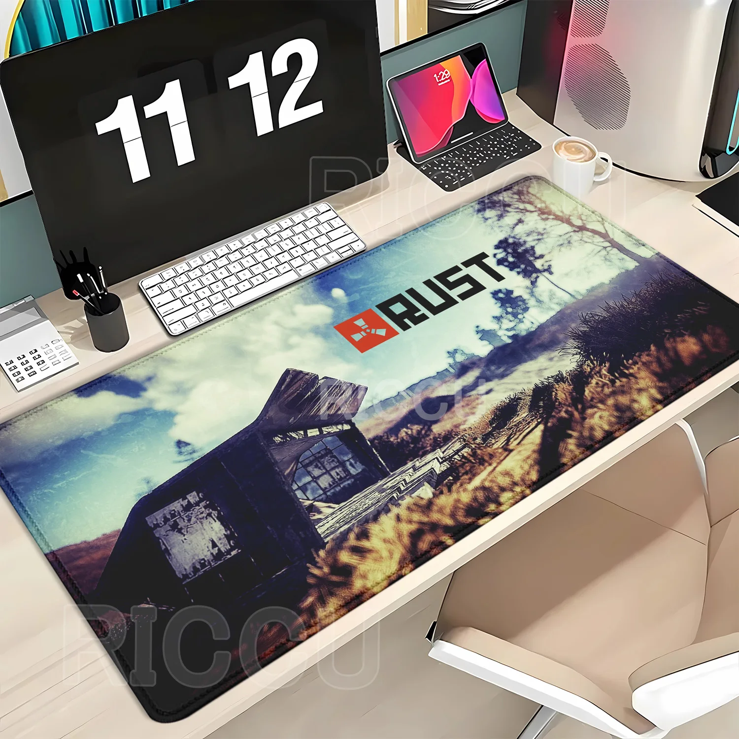 RUST Forest Minimalist Game Mouse Pad Computer PC Gamer Mousepad Laptop ...