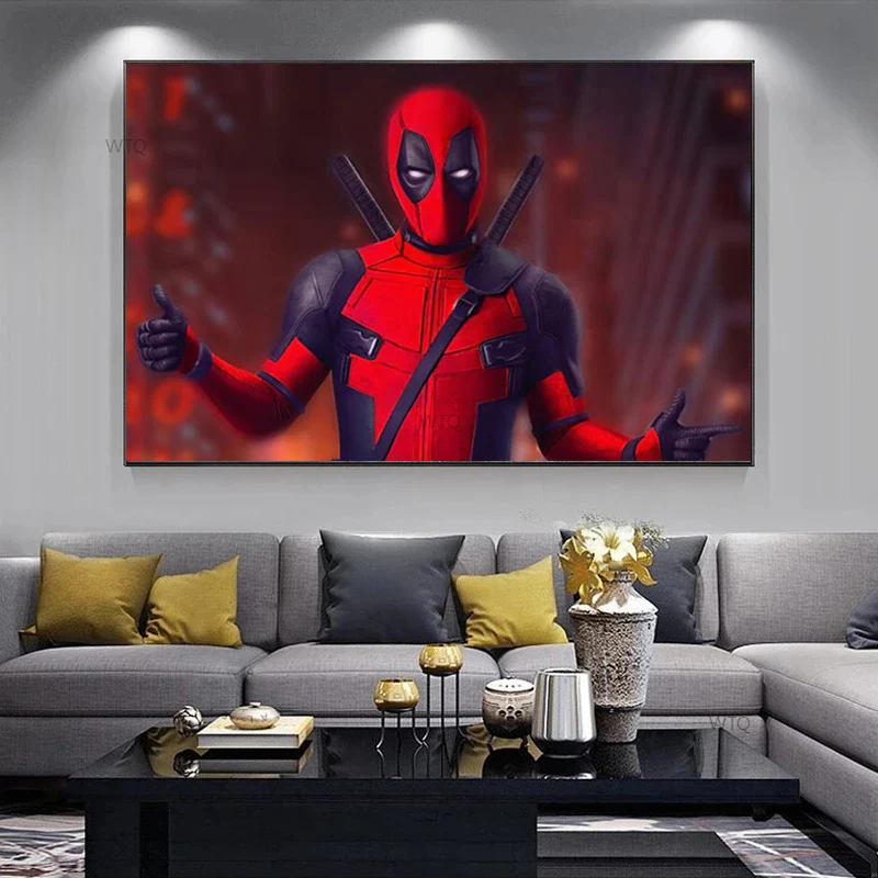Classic-Marvel-Movie-Superhero-Deadpool-Canvas-Painting-Posters-and ...