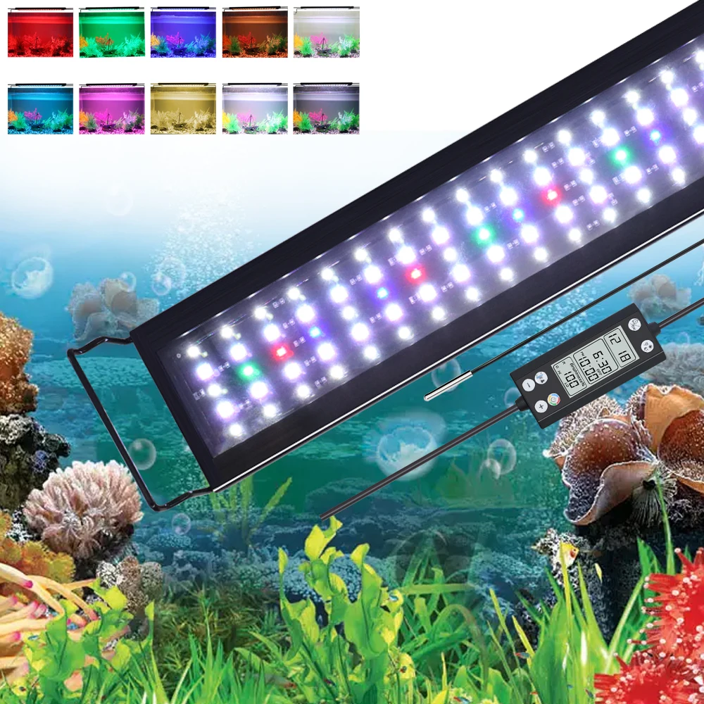 Full-Spectrum-24-7-Cycle-LED-Lighting-Fish-Tank-Light-With-LCD-Display ...