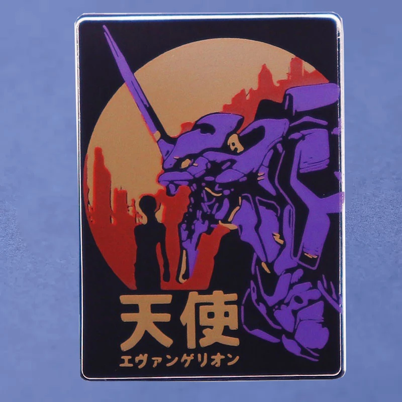 Neon Genesis Evangelion EVA 01 Anime solapa Pins mochila Jeans esmalte ...