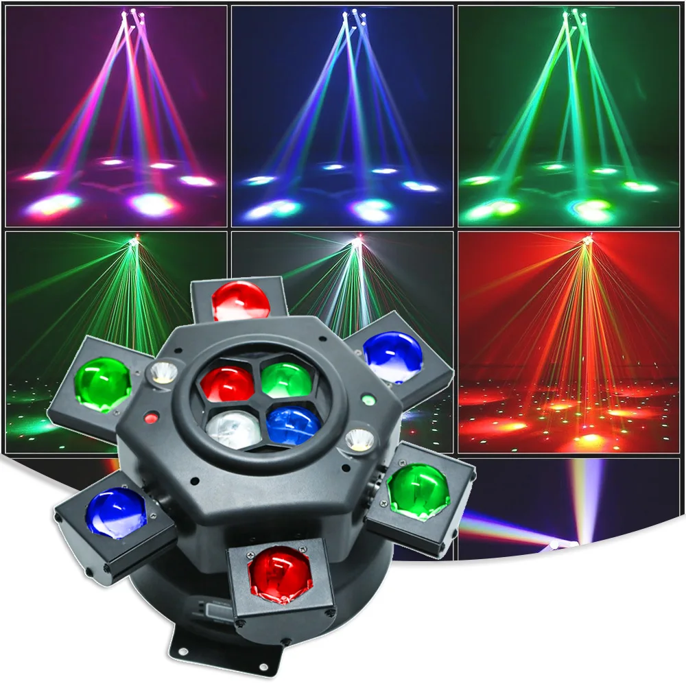 LED-6-Arms-10x10w-RGBW-Moving-Head-Laser-Stage-Lighting-Party-DJ-Strobe ...
