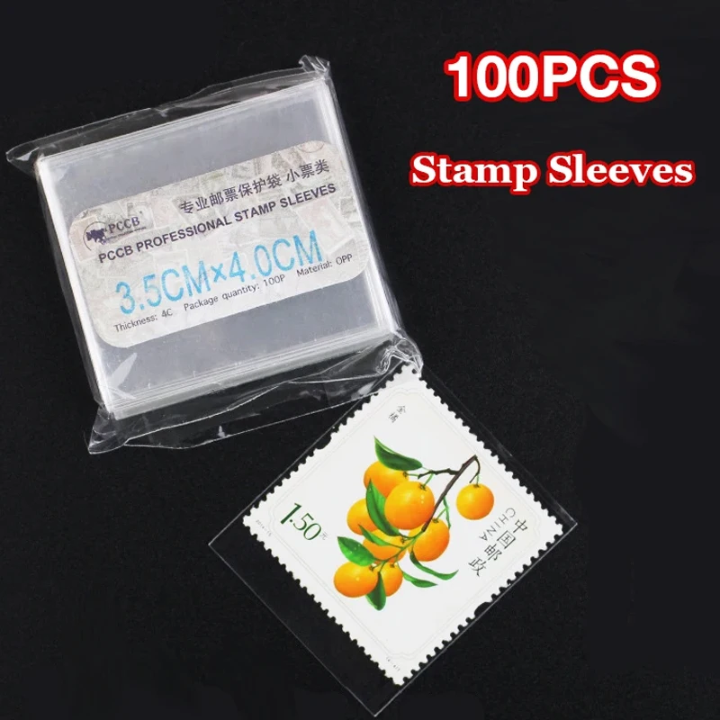 100Pcs-8-Sizes-Stamp-Sleeves-Stamp-Collecting-Protection-Bag-Protective ...