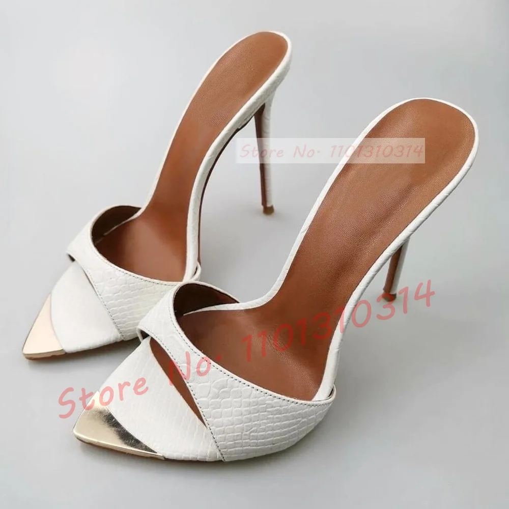 White High Heels Peep Toe