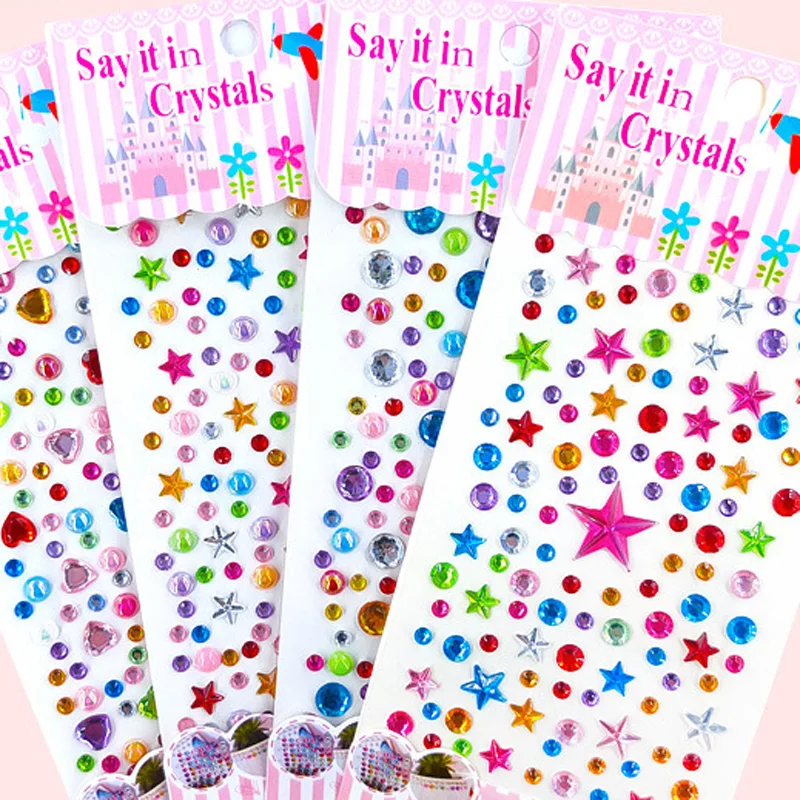 Kids-Self-Adhesive-Acrylic-Crystal-3D-Gem-Diamond-Stickers-for-Phone ...