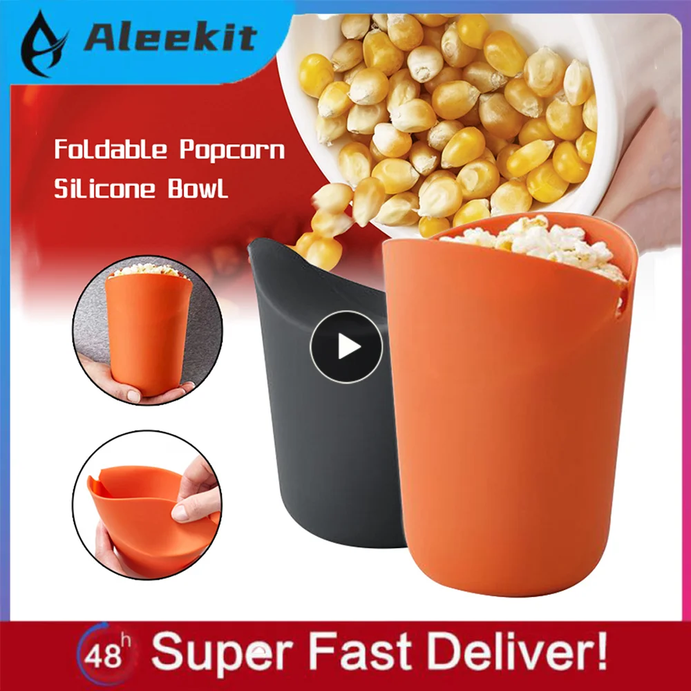Popcorn-Bucket-Popcorn-Microwave-Foldable-Red-Silicone-High-Quality ...