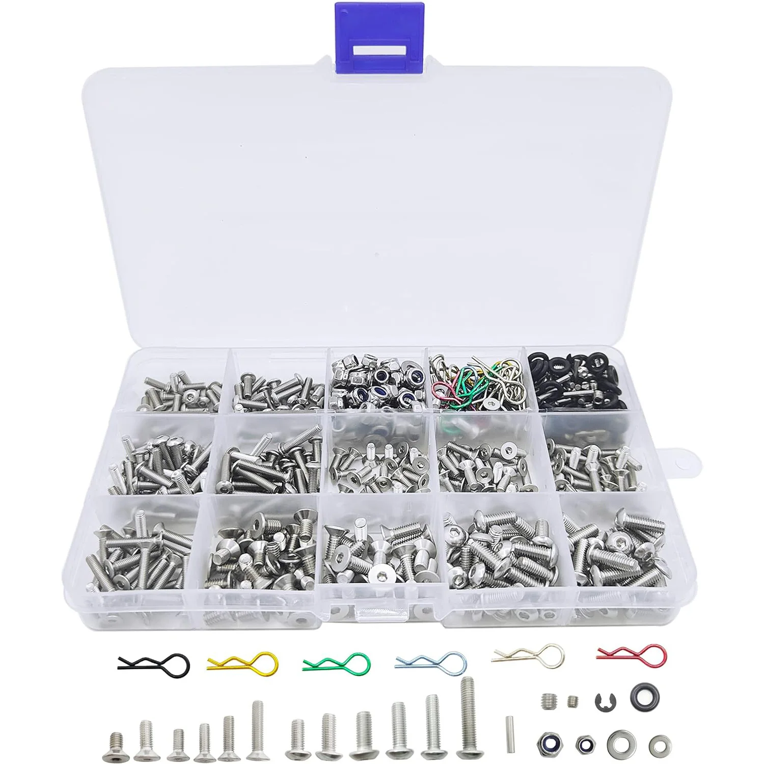 710pcs-Universal-RC-Screw-Kit-304-Stainless-Steel-Screws-Assortment-Set ...