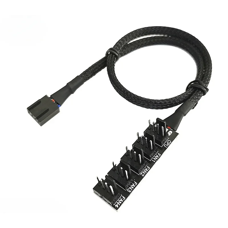 40cm 1 To 5 4-pins PWM Fan CPU Hub Computer PC Case Chasis Cooler Power ...