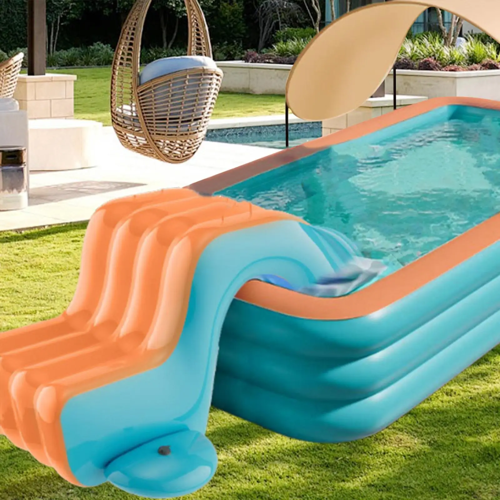 Inflatable Water Slide for Swimming Pool Play Center Stability PVC ...
