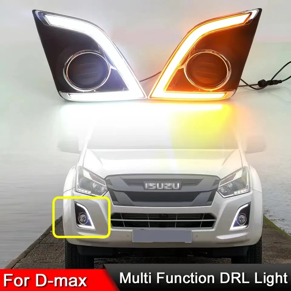 13-Car-Accessories-For-Isuzu-D-max-Dmax-2016-2017-Front-Bumper-LED-DRL ...