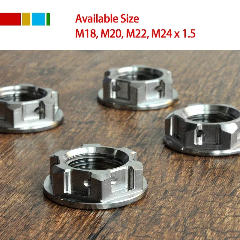 Titanium-Flange-Nuts-M18-M20-M22-M24x1-5mm-For-Moto-Car-A450-CRF2012R ...
