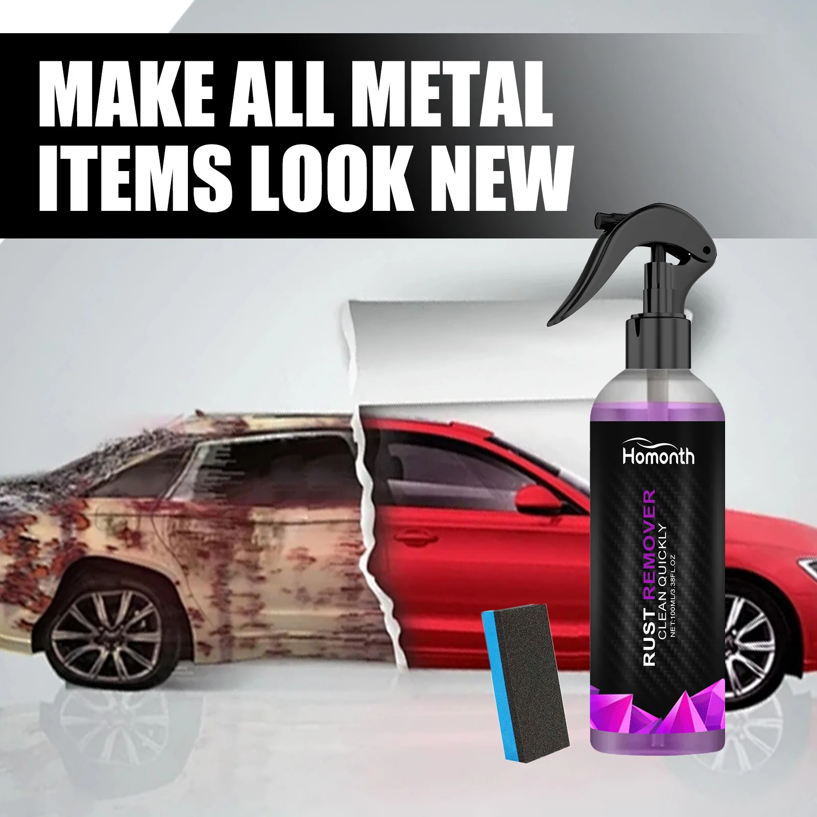 Powerful Rust Converter Spray Penetrating Rust Remover for Metal Car ...