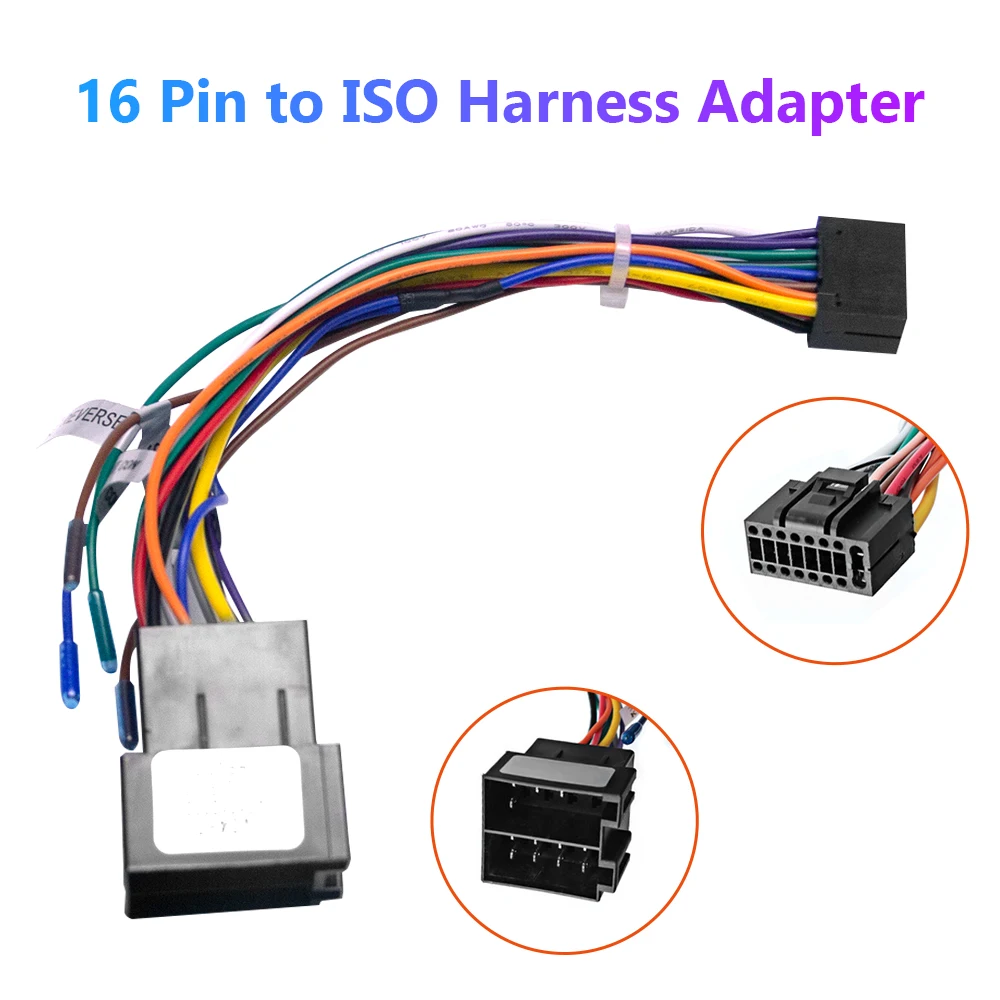 SNRG-16-Pin-to-ISO-Cable-Adapter-16P-Plug-ISO-Connector-Wiring-Harness ...