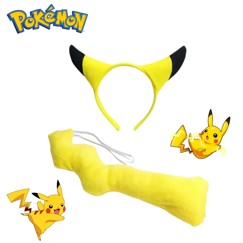 Pokemon Anime Hair Accessories Pikachu Headband Cute Ears Hairband ...