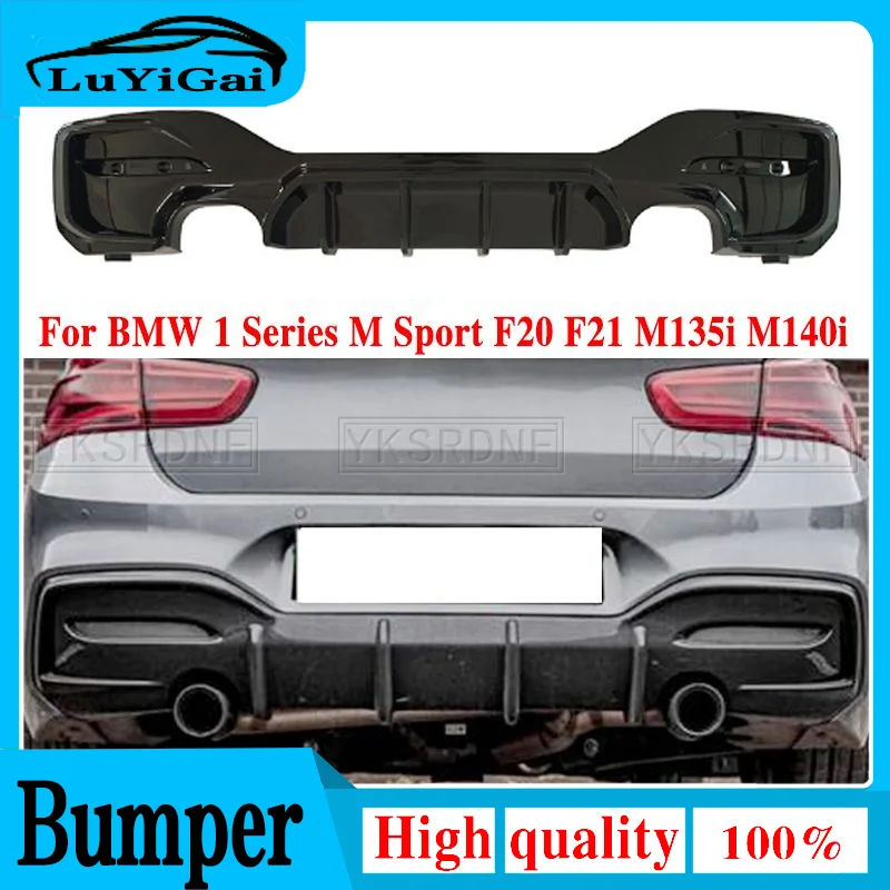 YKSRDNF-For-BMW-1-Series-M-Sport-F20-F21-M135i-M140i-Gloss-Black-Rear ...
