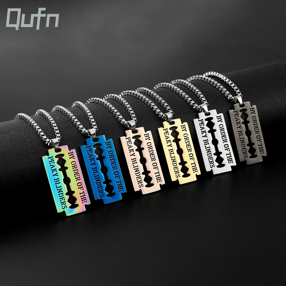 Peaky-Blinders-Pendants-Necklace-Stainless-Steel-Razor-Blade-Necklace ...