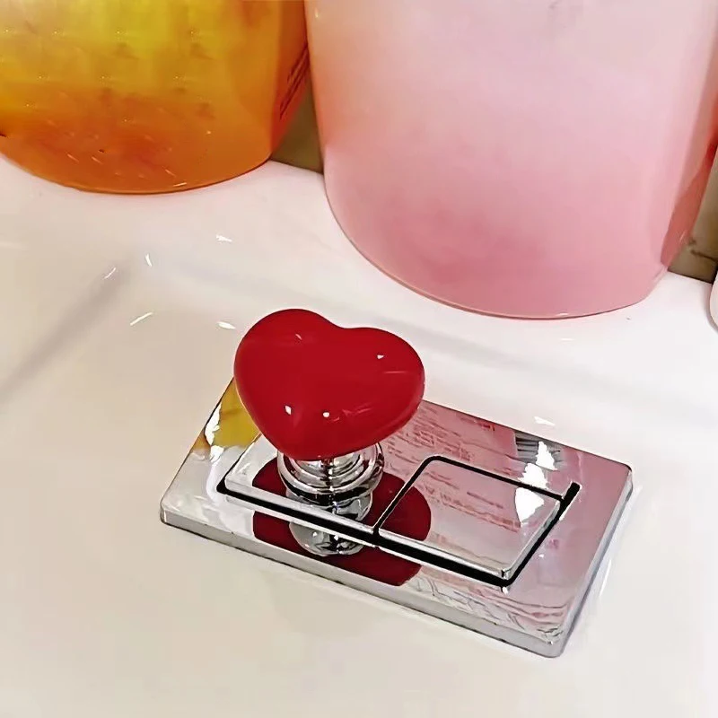 Heart-Shape-Toilet-Presser-Love-Toilet-Press-Button-Bathroom-Water-Tank ...