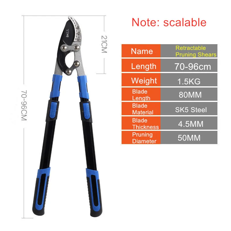 Sécateur à Crémaillère,Sécateur télescopique de jardin avec poignée ...