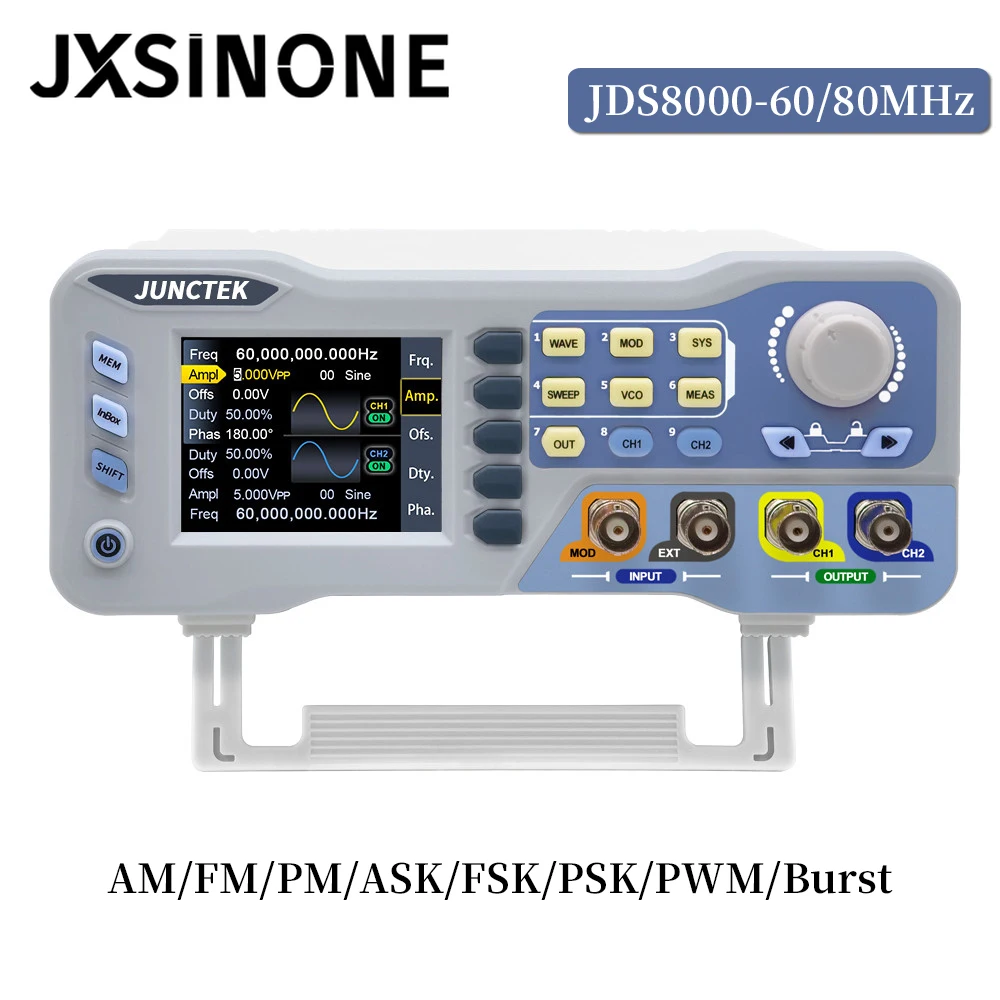 Jds8080 80mhz 60mhz Function Arbitrary Waveform Generator Dual Channel ...