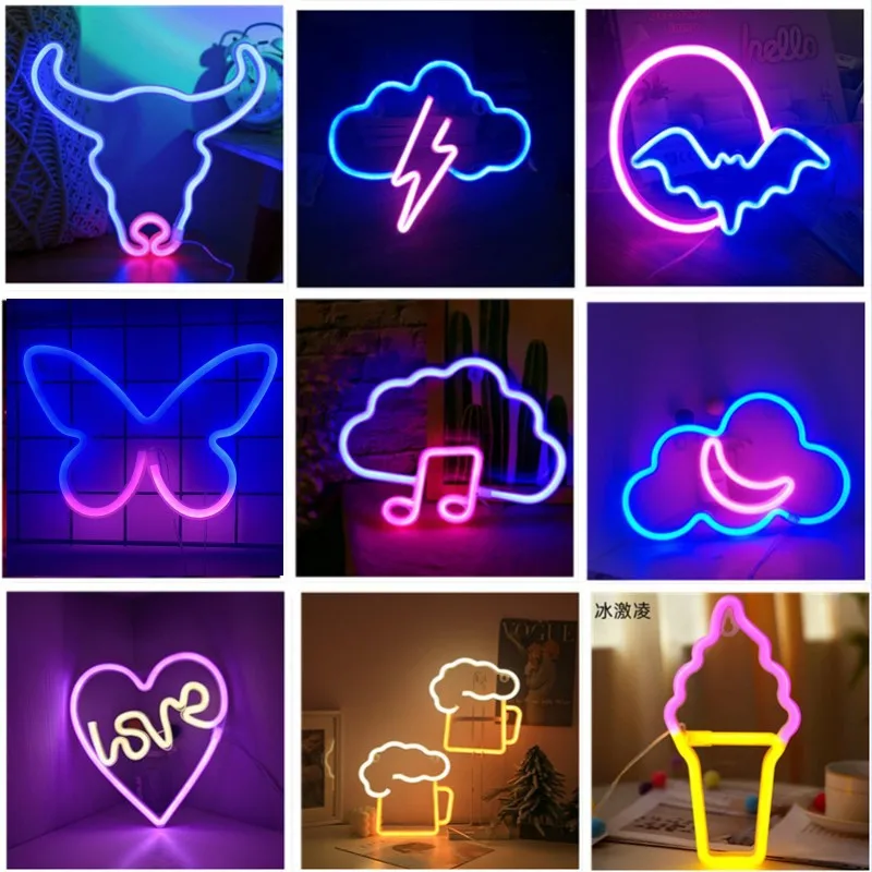 LED-Neon-Night-Light-Wall-Hanging-Neon-Sign-for-Kids-Room-Home-Bedroom ...