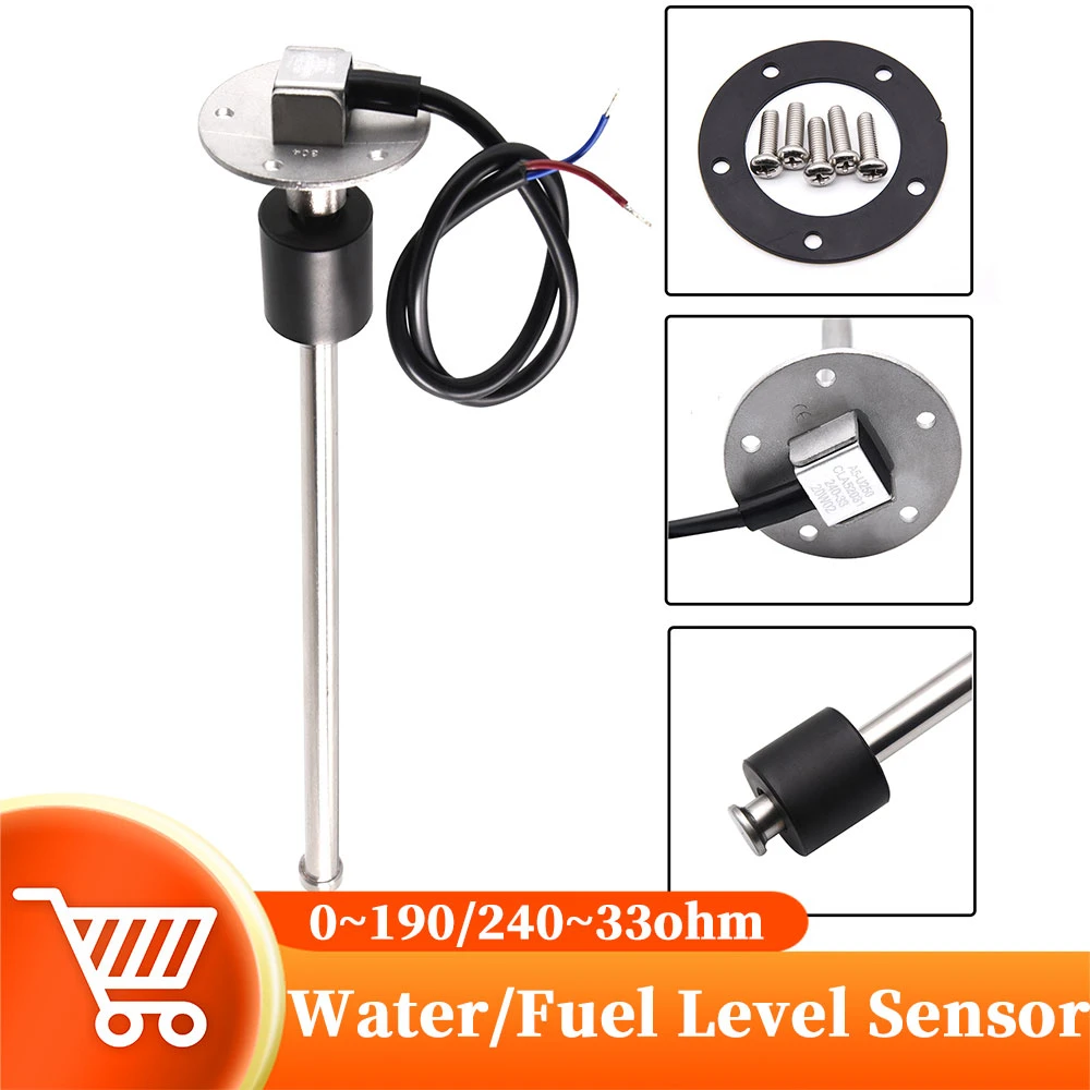 Water Fuel Level Gauge Sensor 100/200/300/400/500MM Marine Boat Car Oil ...