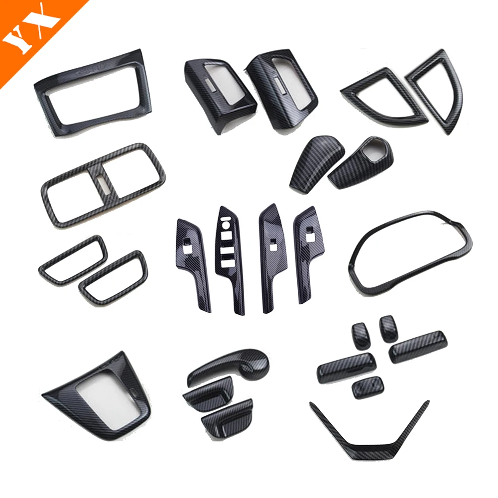 Juego completo de embellecedores de aspecto de carbono para Interior de ...