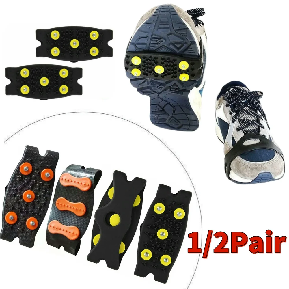 5-Stud Mountaineering Cleats Anti Slip Bundled Crampons Unisex Snow ...