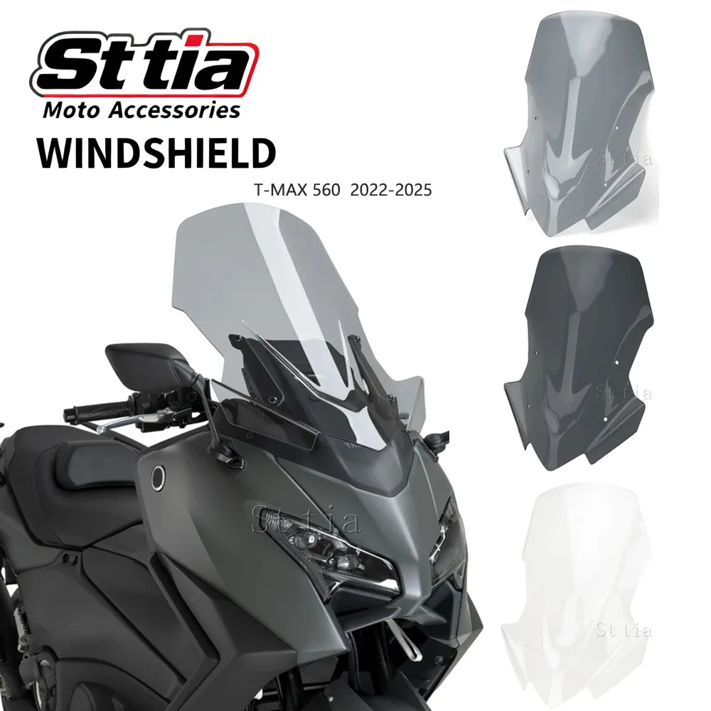 New Motorcycle Windshield Windscreen Deflector For YAMAHA TMAX560 TMAX ...