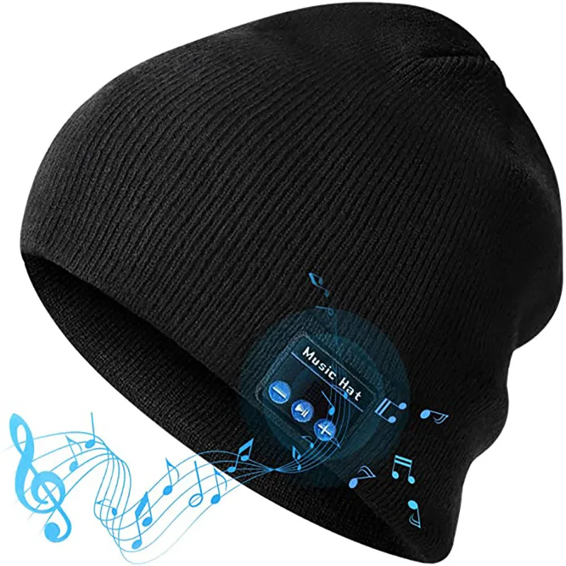 Bluetooth-Headphone-Wireless-Smart-Cap-Headset-Warm-Beanie-Speaker ...