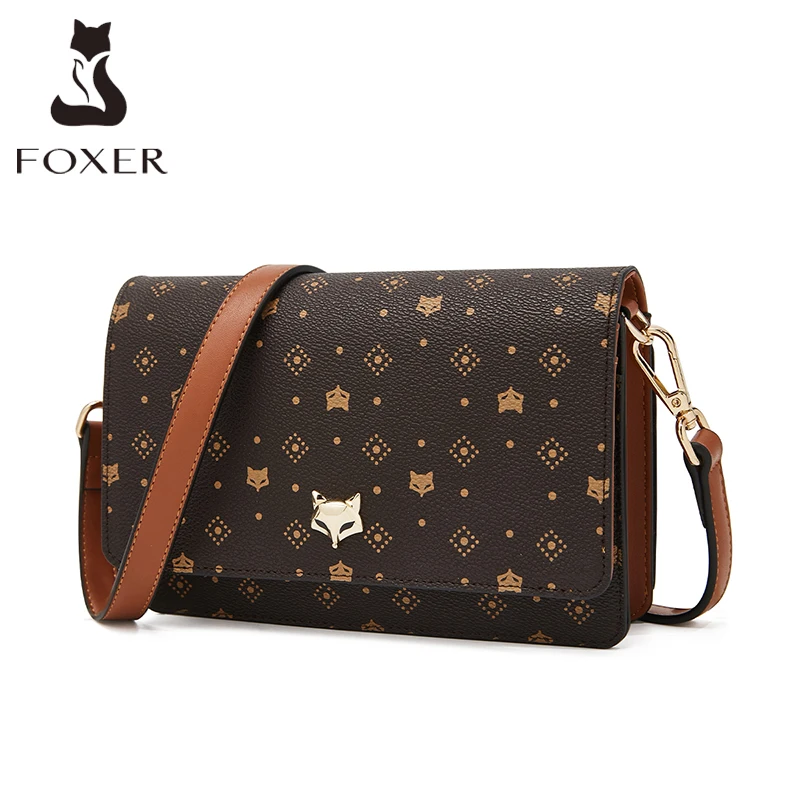 FOXER-Vegan-PVC-Leather-Female-Shoulder-Crossbody-Bag-Women-s-Purse-Monogram-Design-Lady-Flap ...