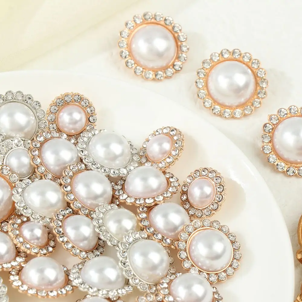 10 PCs Metal Alloy Gold Silver Buttons for Clothing 15mm 17mm 19mm 23mm ...