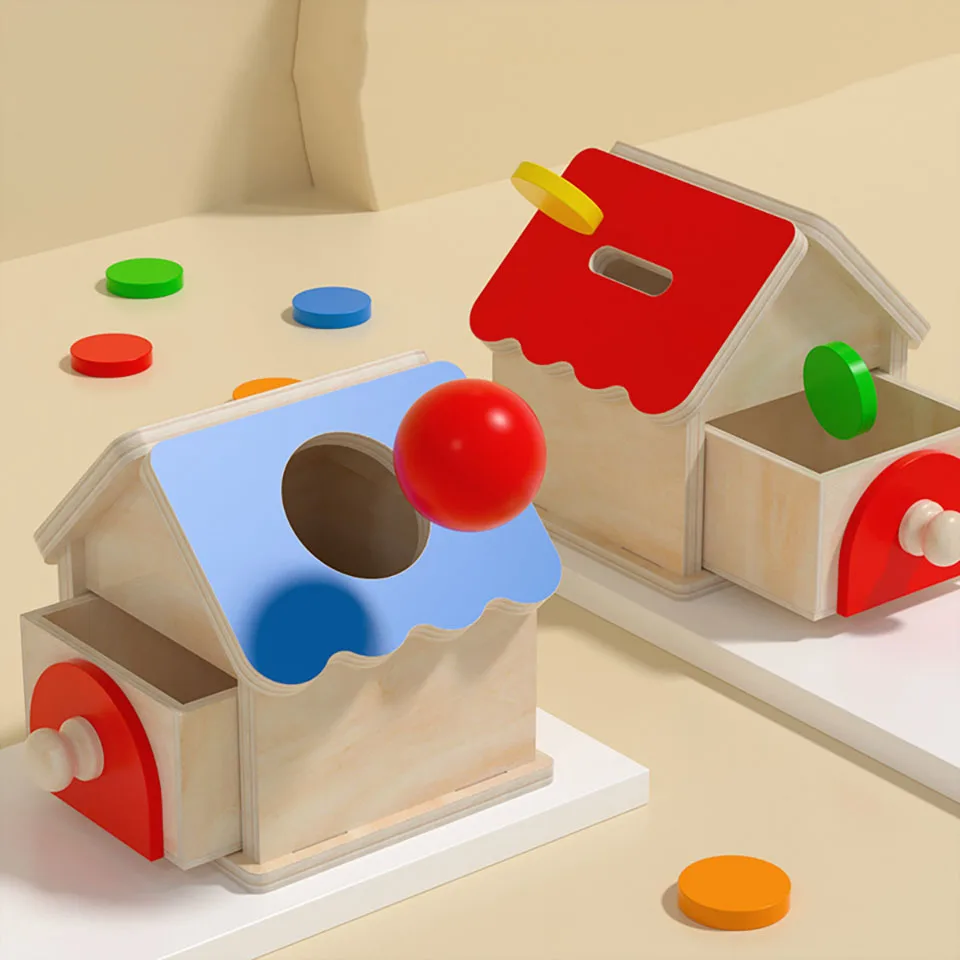 Wooden-Puzzles-Toys-2-in-1-Coin-Ball-Box-House-Set-Game-Object ...