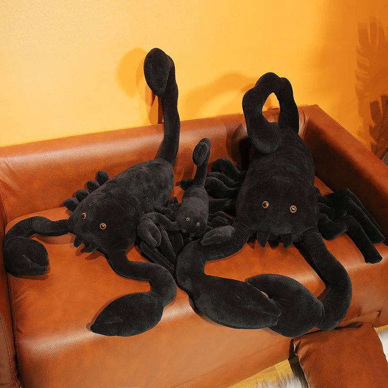 Lifelike Black Scorpion Plush Toys Simulation Big Size Scorpion Plush ...
