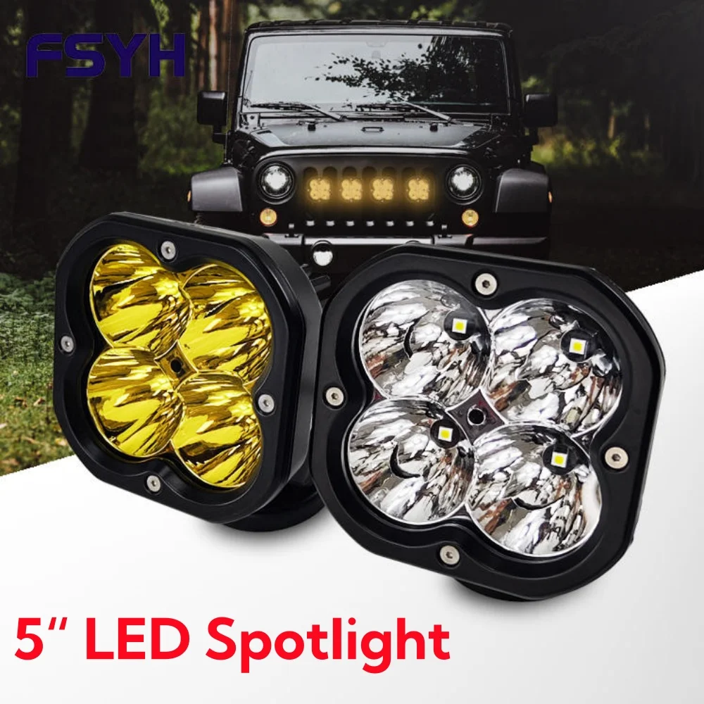 1pc-5-inch-Super-Bright-Led-Work-Light-Spot-Beam-Laser-Driving-Lamp-4x4 ...
