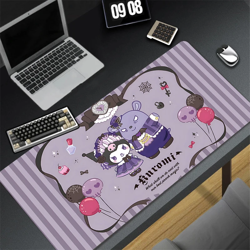 Black-Bow-Mouse-Pad-Laptop-Purple-Kawaii-Anime-Keyboard-Rug-XXL-Sanrio ...
