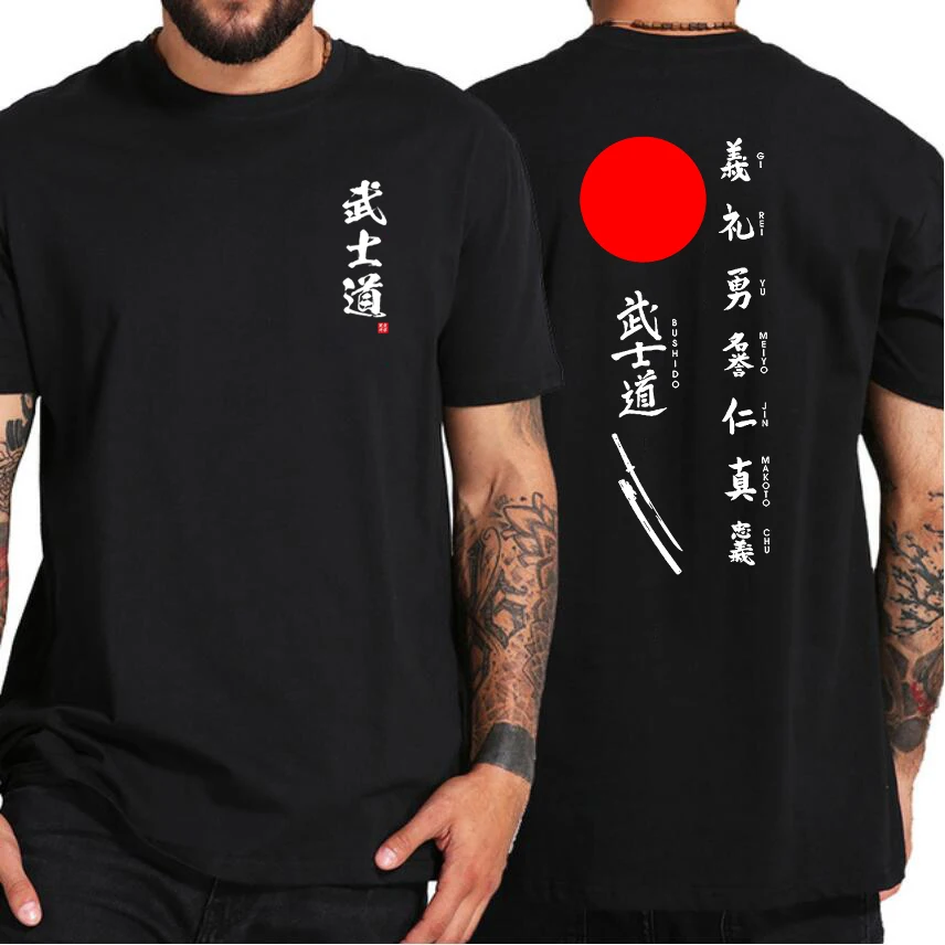 Samurai-Spirits-Zhongyi-T-Shirt-men-Cool-Japanese-Bushido-Kanji-Letter ...