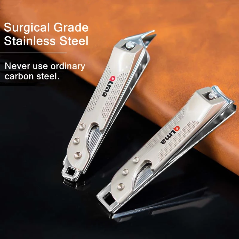 Nail-Clippers-Stainless-Steel-Curved-Blade-Clipper-Fingernail-Scissors ...