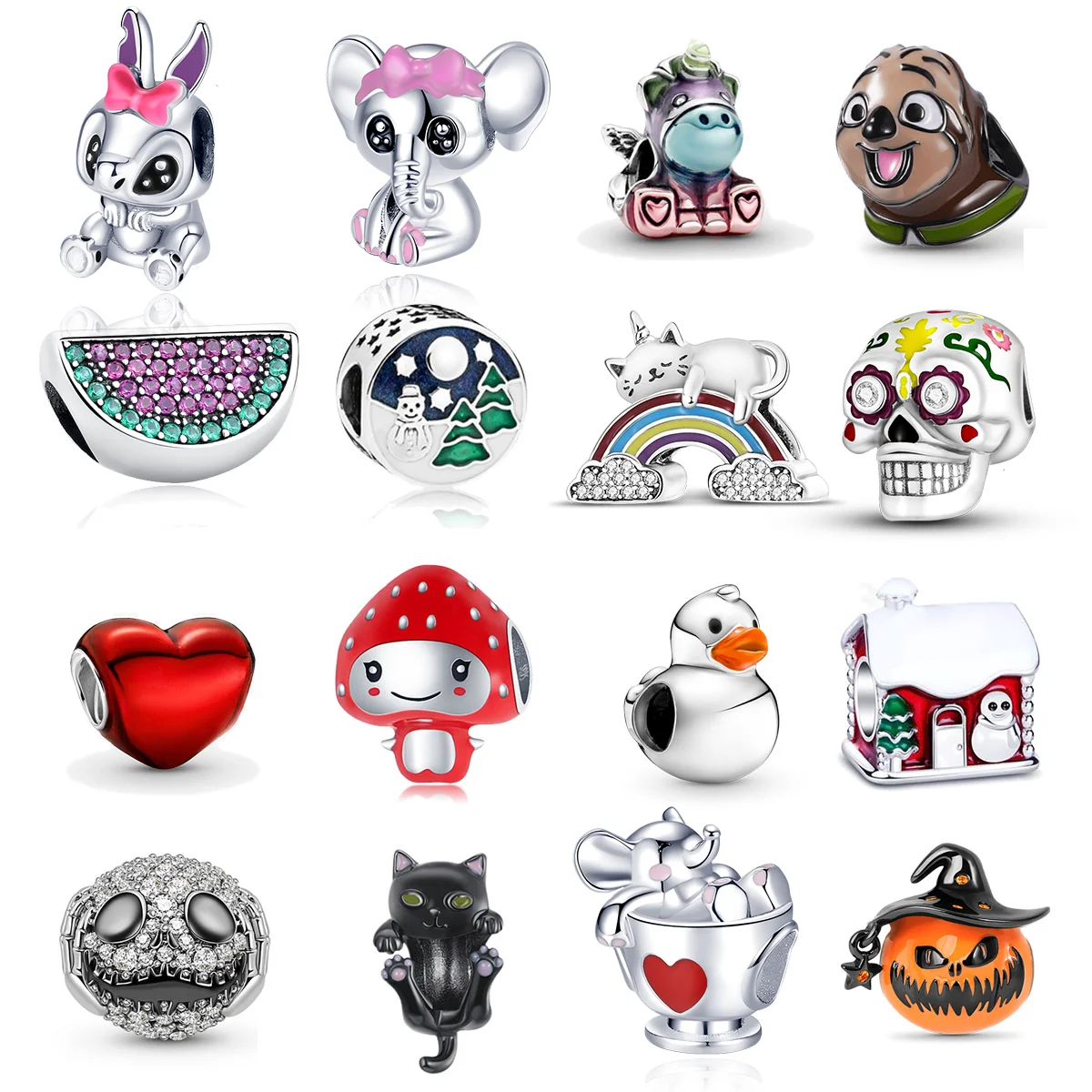 Halloween Ghost Pandora Charm | Halloween Bracelet Bead Charm - 925 ...