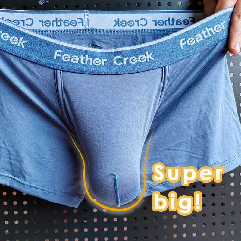 Man Bulge Pouch Underwears Super Big U Concex Boxers Elastic Modal