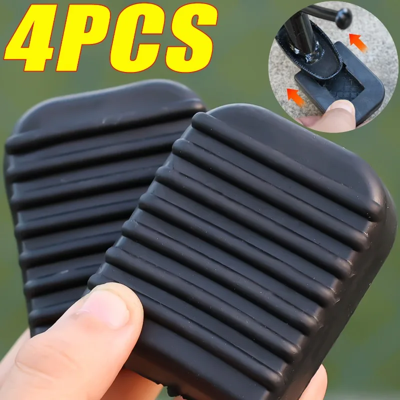Motorcycle Universal Side Support Angle Bracket Black Rubber AntiSlip ...