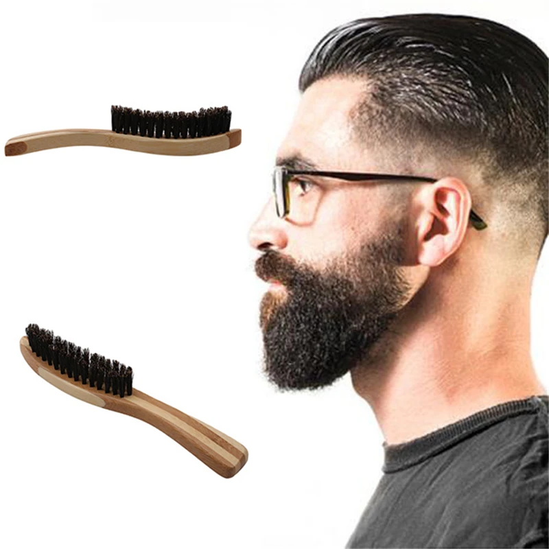 17-2cm-Men-Boar-Hair-Bristle-Beard-Brush-Shaving-Comb-Face-Massage ...