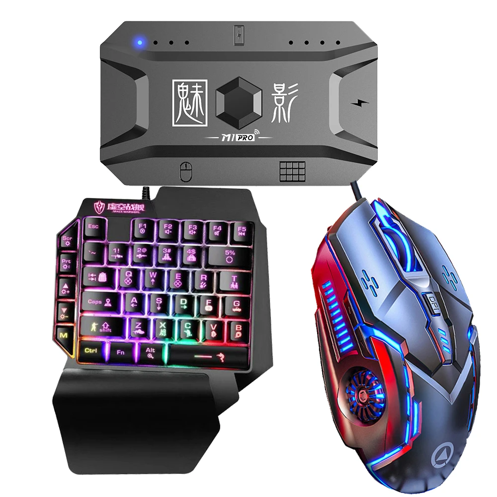 Keyboard Gaming Mini One-Handed RGB Game Controller for PC PS4 Xbox ...