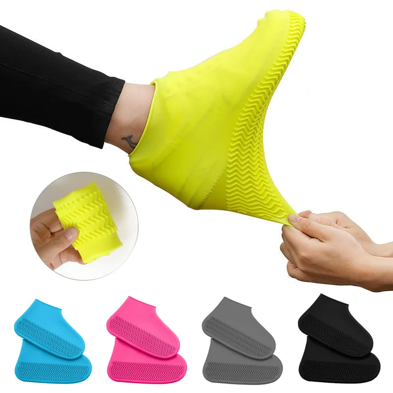 Boots-Waterproof-Shoe-Cover-Reusable-Non-slip-Silicone-Material-Unisex ...