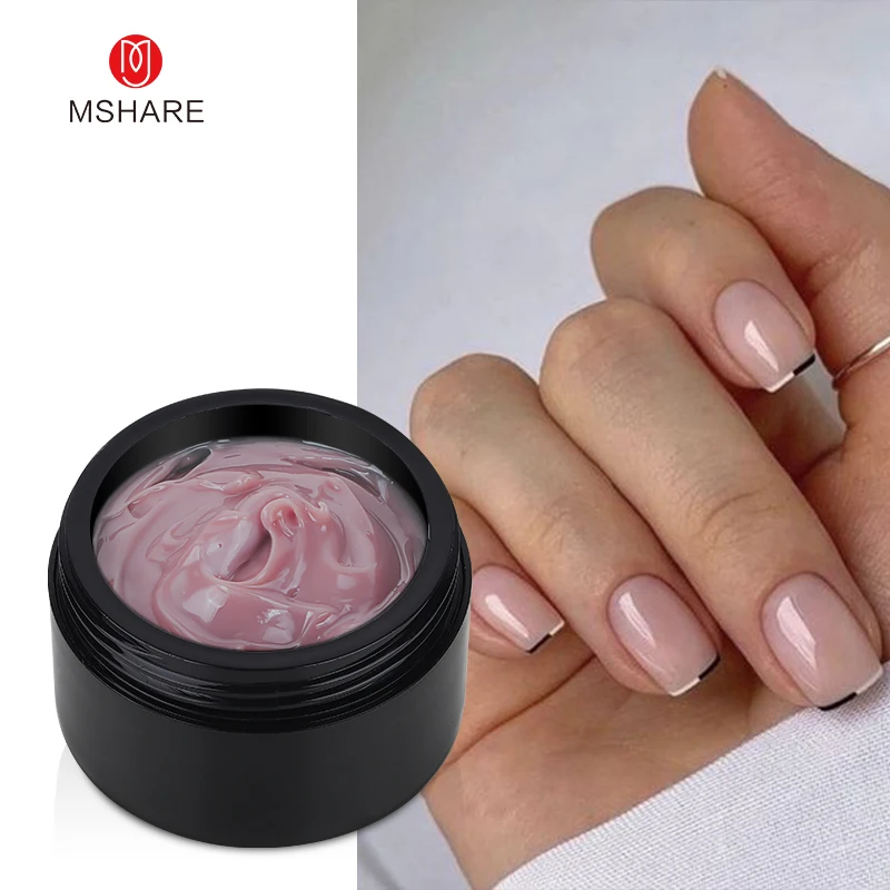 Mshare Dark Pink Jelly Gel Builder Nails Extension 50ml Hard Building ...