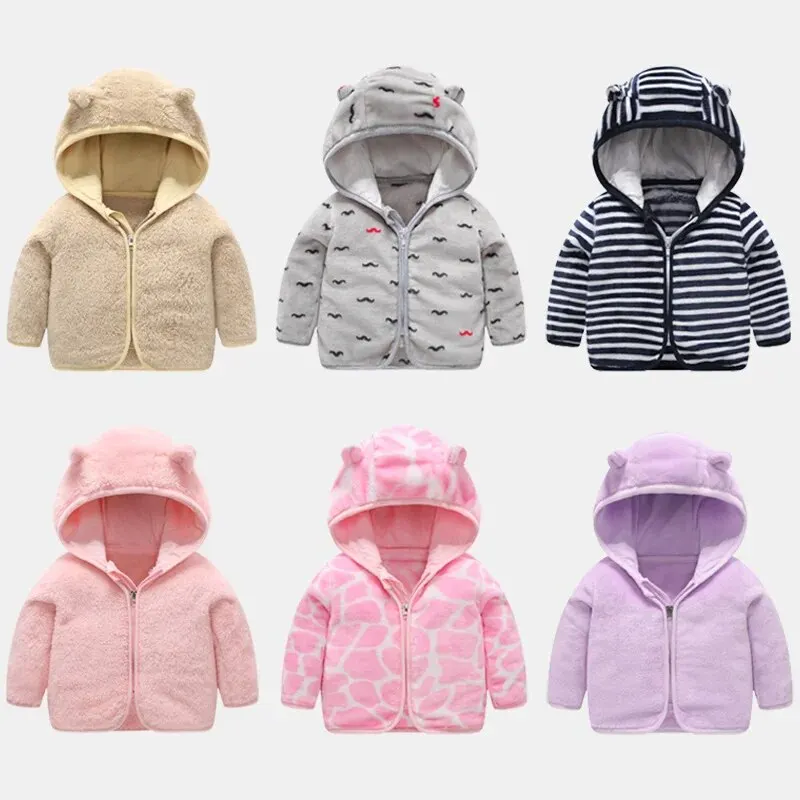 Spring-Autumn-Children-Hooded-Top-Thick-Warm-Boys-Girls-Clothes-Baby ...