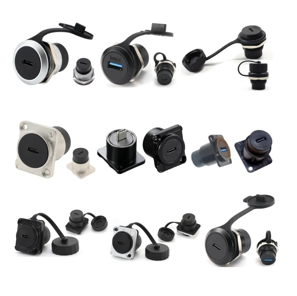 screw-mount-d-type-chassis-usb3-0-a-usb-c-type-c-connector-Zinc-alloy ...